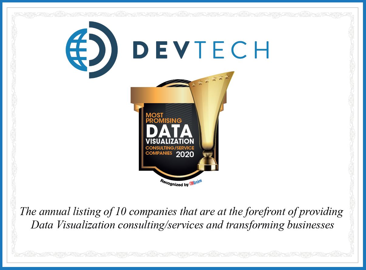 DevTech Systems has been recognized as the Most Promising Data Visualization Company of 2020 by ...