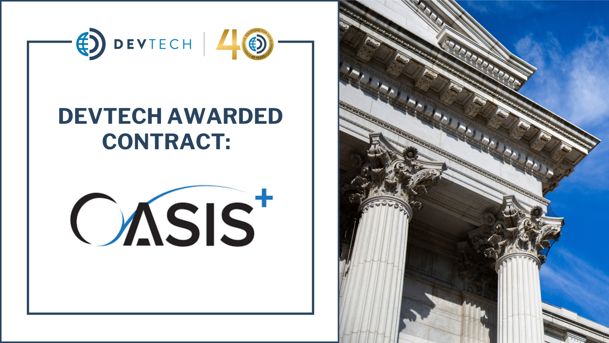 DevTech Awarded OASIS+ MAC Contract – Management and Advisory Services ...
